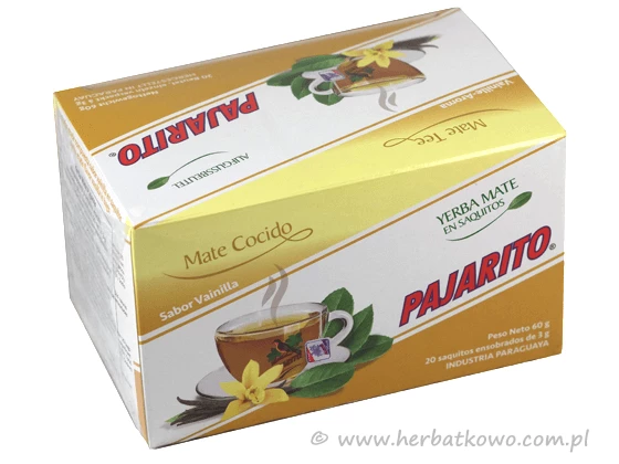 Yerba Mate Pajarito wanilia w saszetkach 20 x 3g | Sklep Herbatkowo